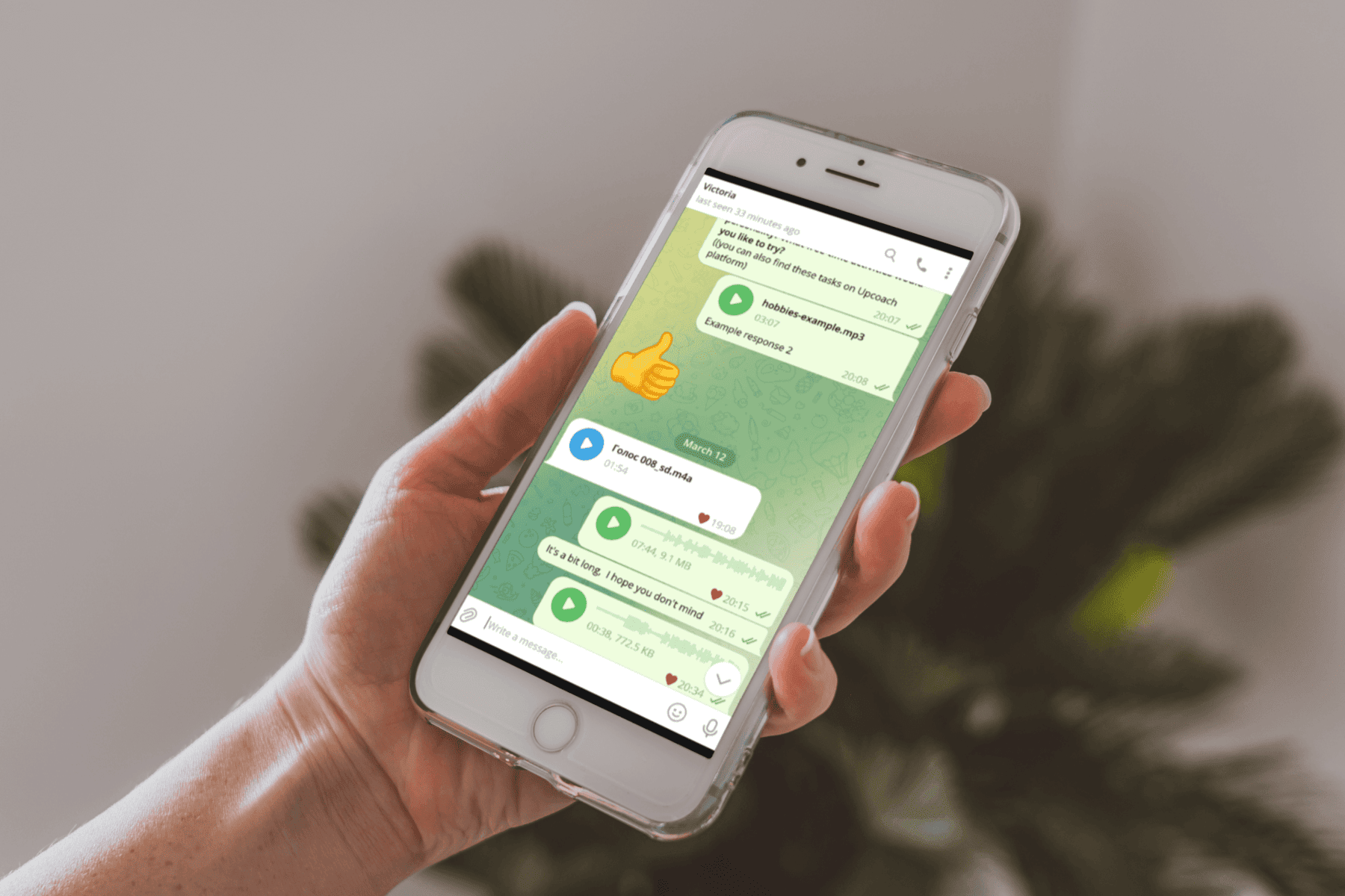 Voice your English speaking program via voice messages